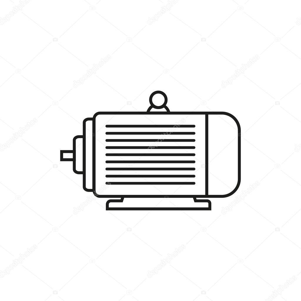 Electric motor - vector icon. Stock Vector Image by ©lovemask #115503054