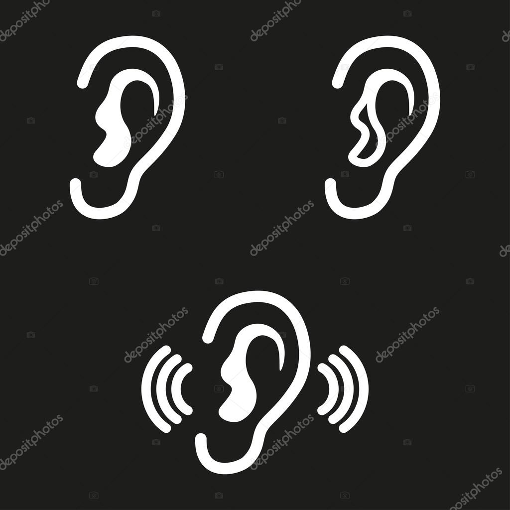 Ear icons set. Stock Vector Image by ©lovemask #96985330