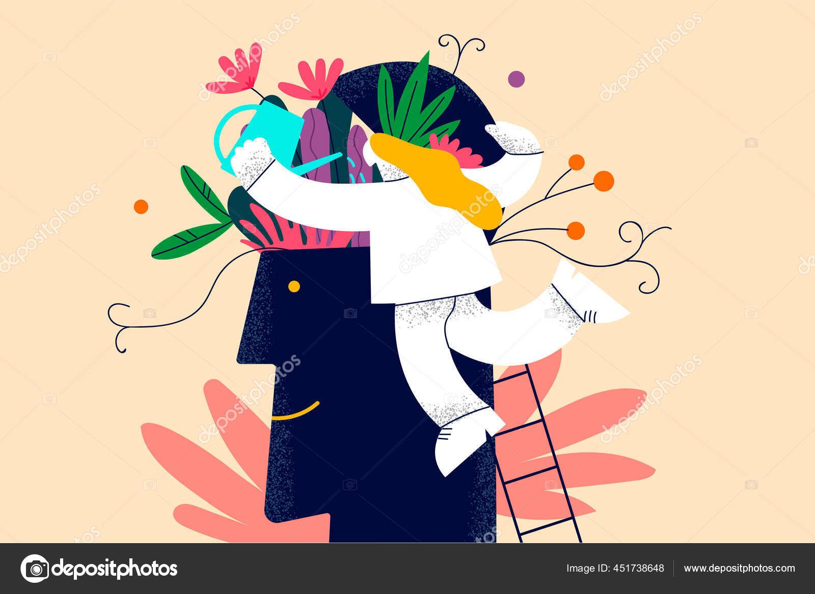 Self development, personal growth and improvement concept Stock Vector ...