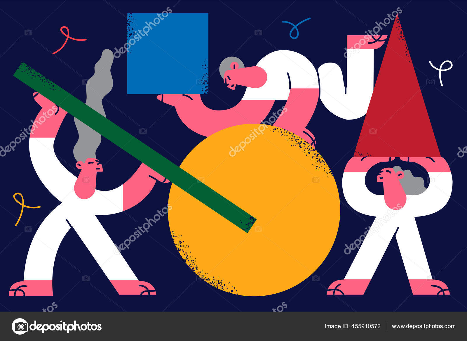 Geometric shapes and people concept Stock Vector Image by ©Alphavector ...