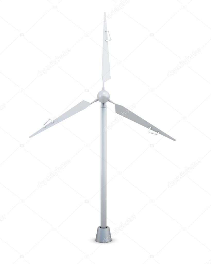 Wind turbine front view on a white background. Stock Photo by ©3DMAVR ...