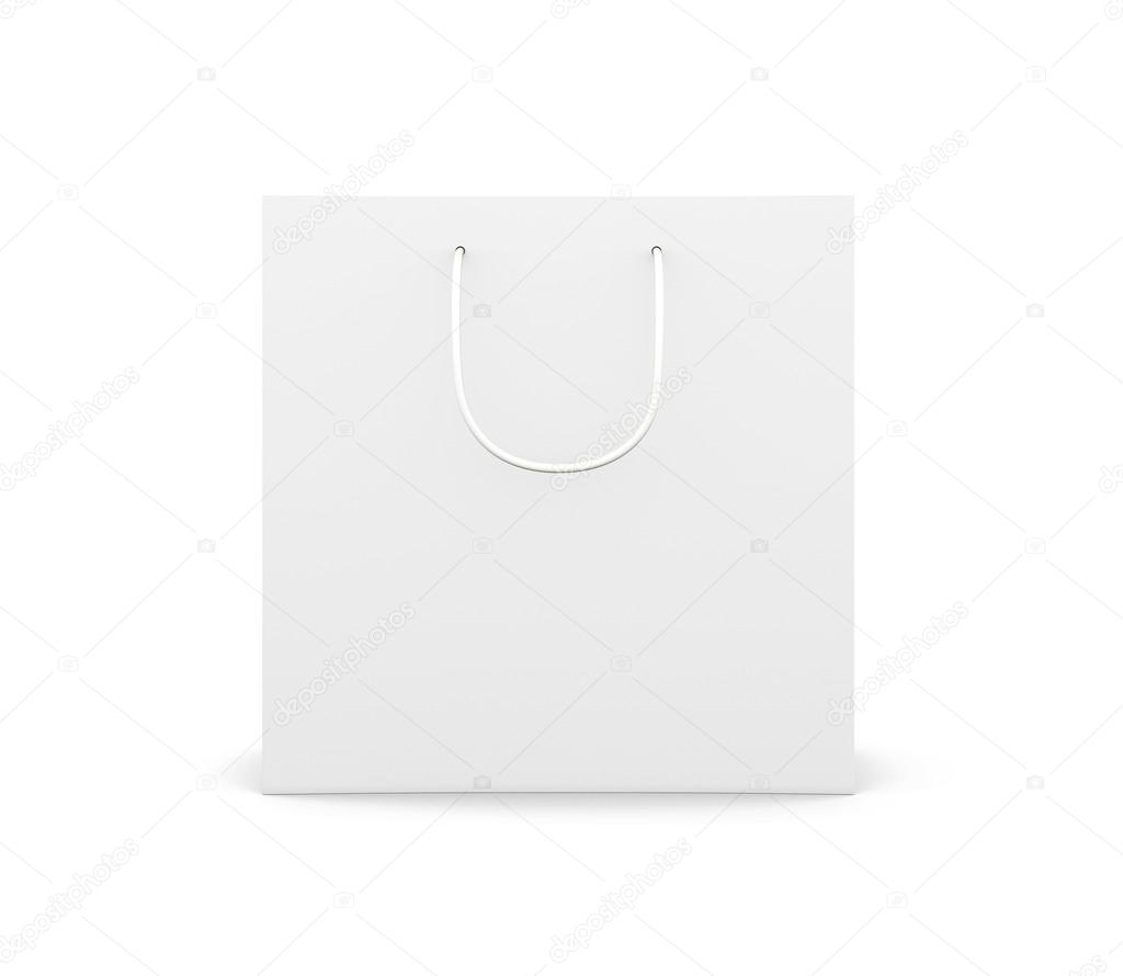 White Paper Bag Front