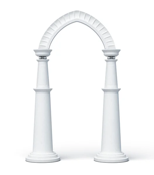 Arch with columns isolated on white background. 3d. Stock Photo by ...