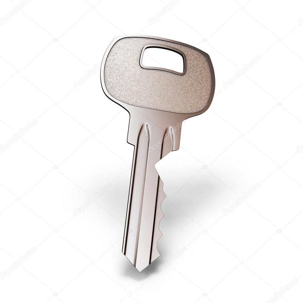 Key close-up isolated on white with clipping path — Stock Photo ...