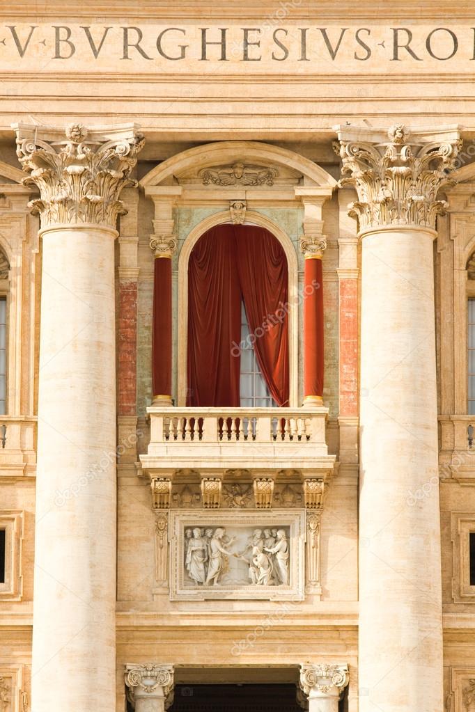 Conclave balcony in St. Peter's Basilica in the Vatican – Stock ...