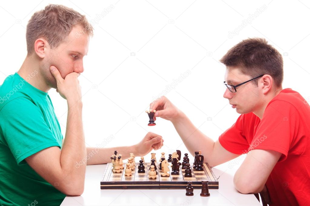 Two men playing chess Stock Photo by ©MichalLudwiczak 82348352
