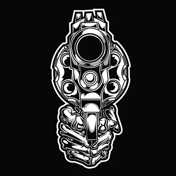 Skeleton Hand With Gun