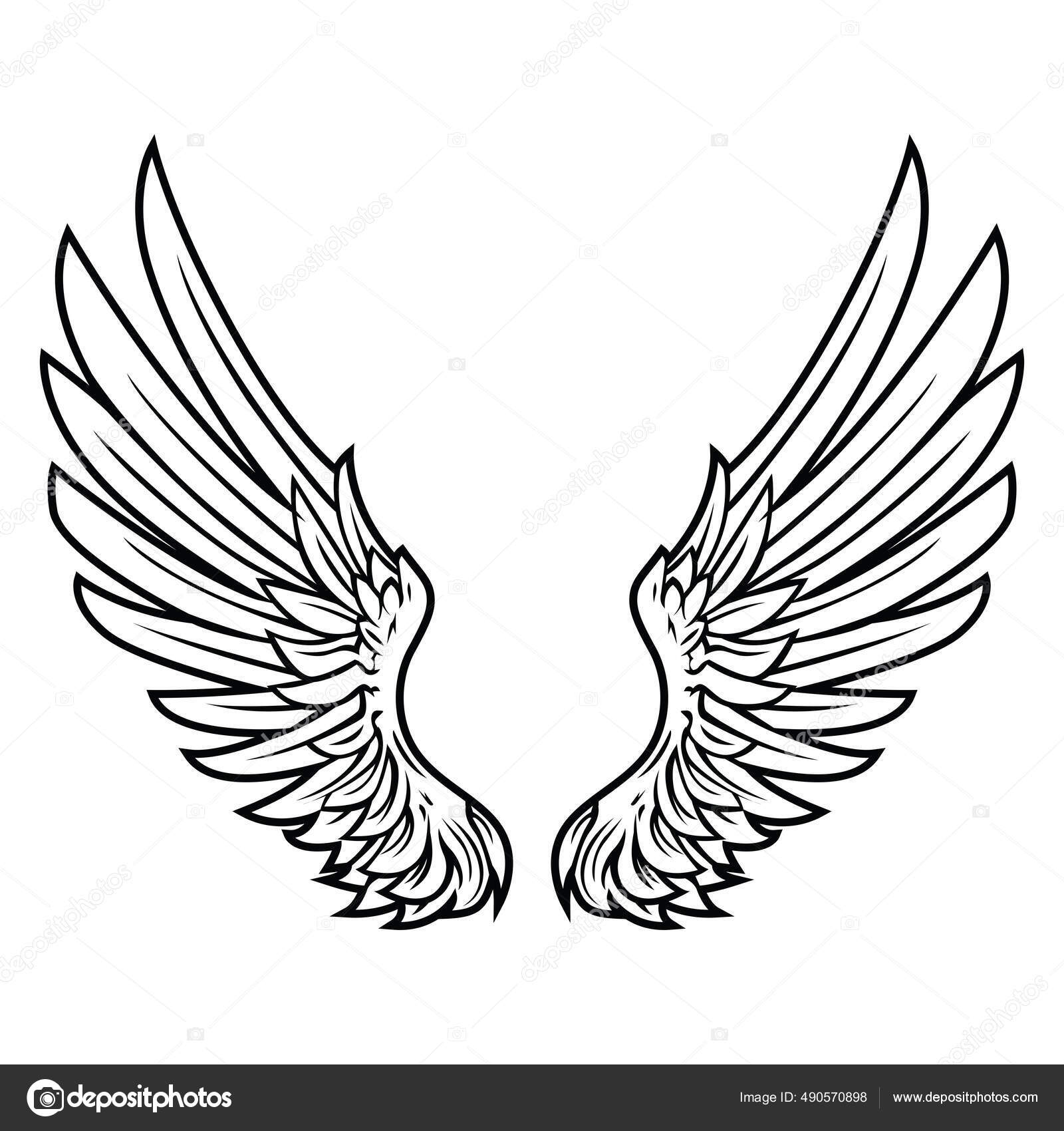 How To Draw A Cross With Angel Wings Easy