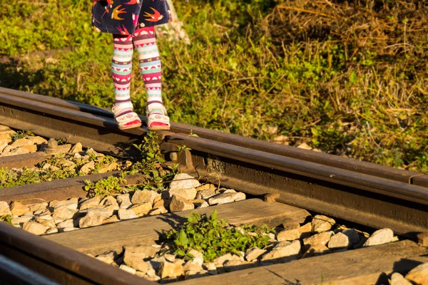 Child walking on the railway Stock Photos, Royalty Free Child walking ...