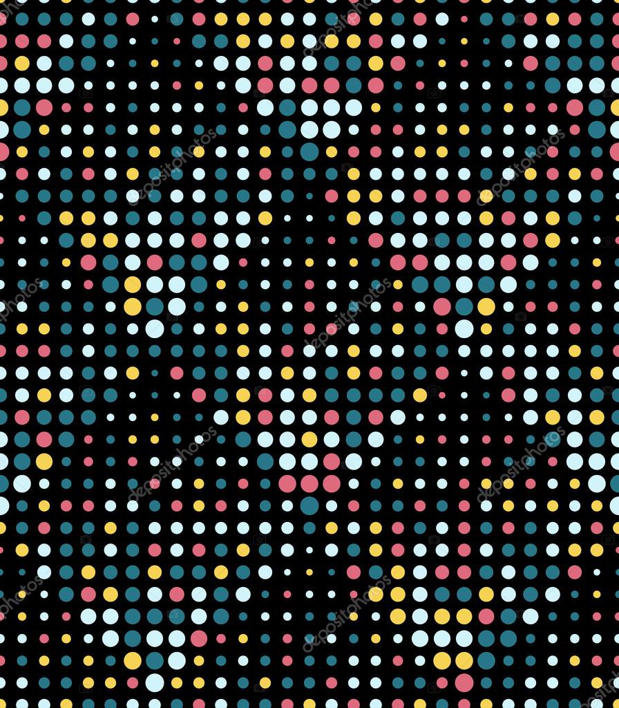 Halftone Rhombus Tiles, Retro Colors, Vector Seamless Pattern Stock ...