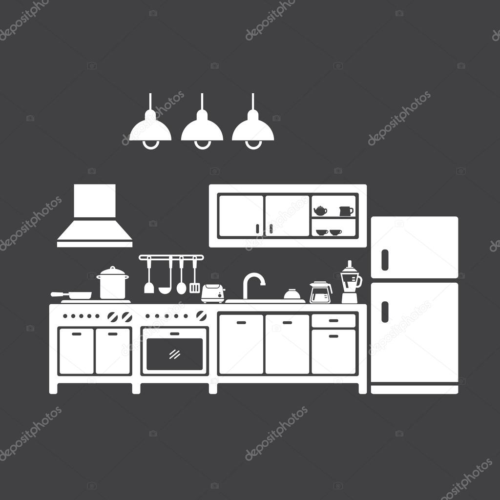 Vector illustration of kitchen Stock Vector Image by ©jacartoon #59590695