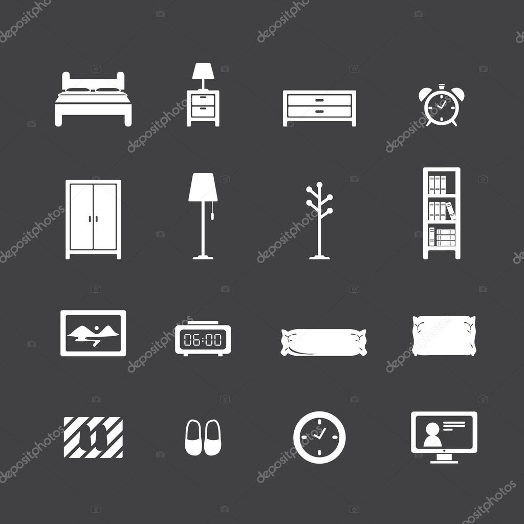Bedroom icon set Stock Vector Image by ©jacartoon #59594601