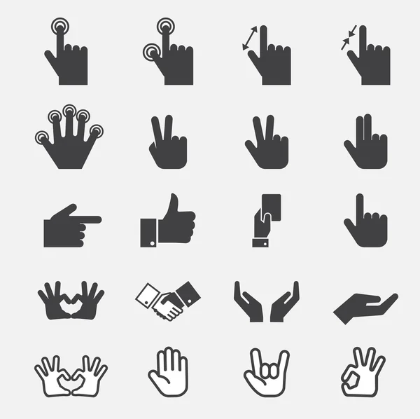 Hand icon set — Stock Vector © jacartoon #68220097