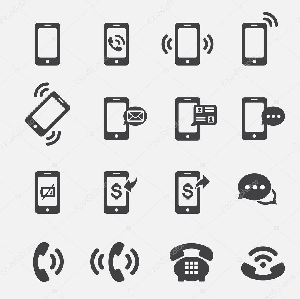 Phone icon Stock Vector by ©jacartoon 72497729