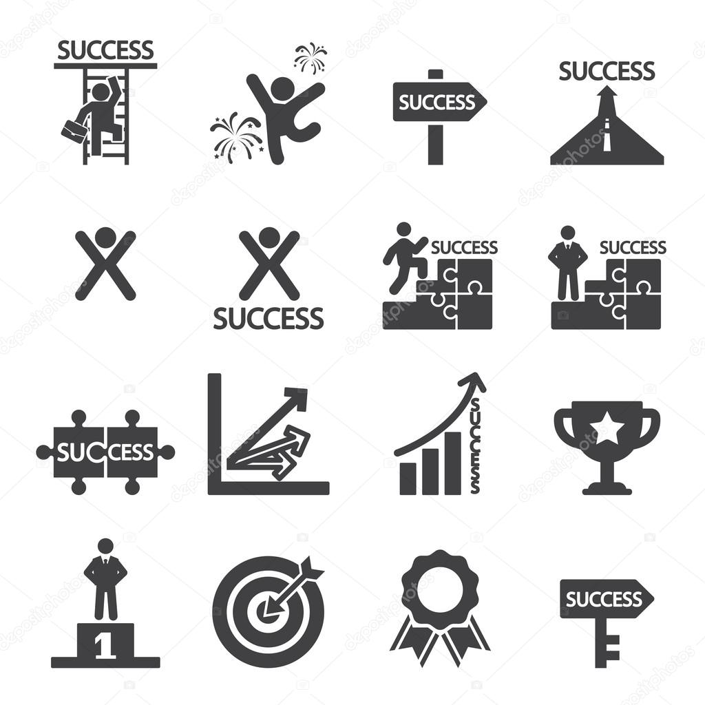 Success icon set Stock Vector Image by ©jacartoon #75622637