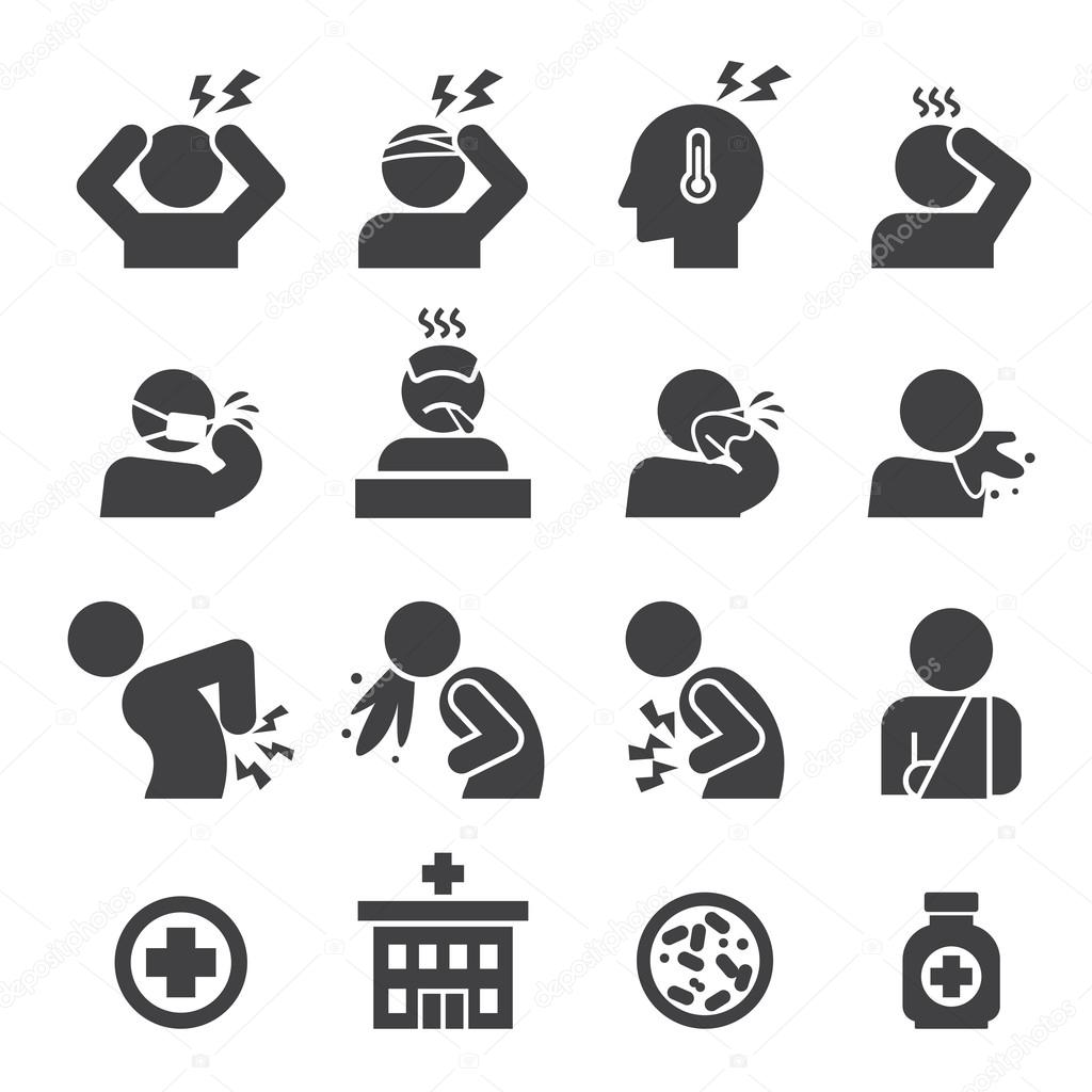 Sick icon set Stock Vector Image by ©jacartoon #82912836