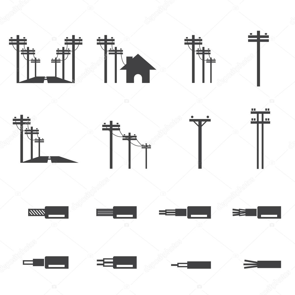Electricity post icon Stock Vector by ©jacartoon 89588862