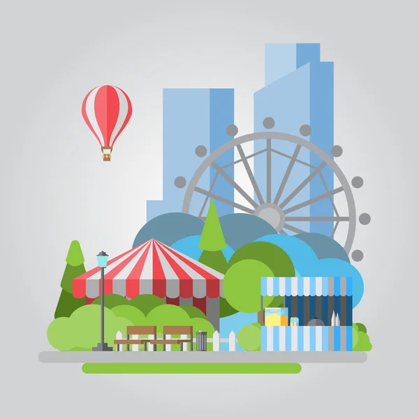 Flat style carnival infographic elements — Stock Vector © narak0rn ...