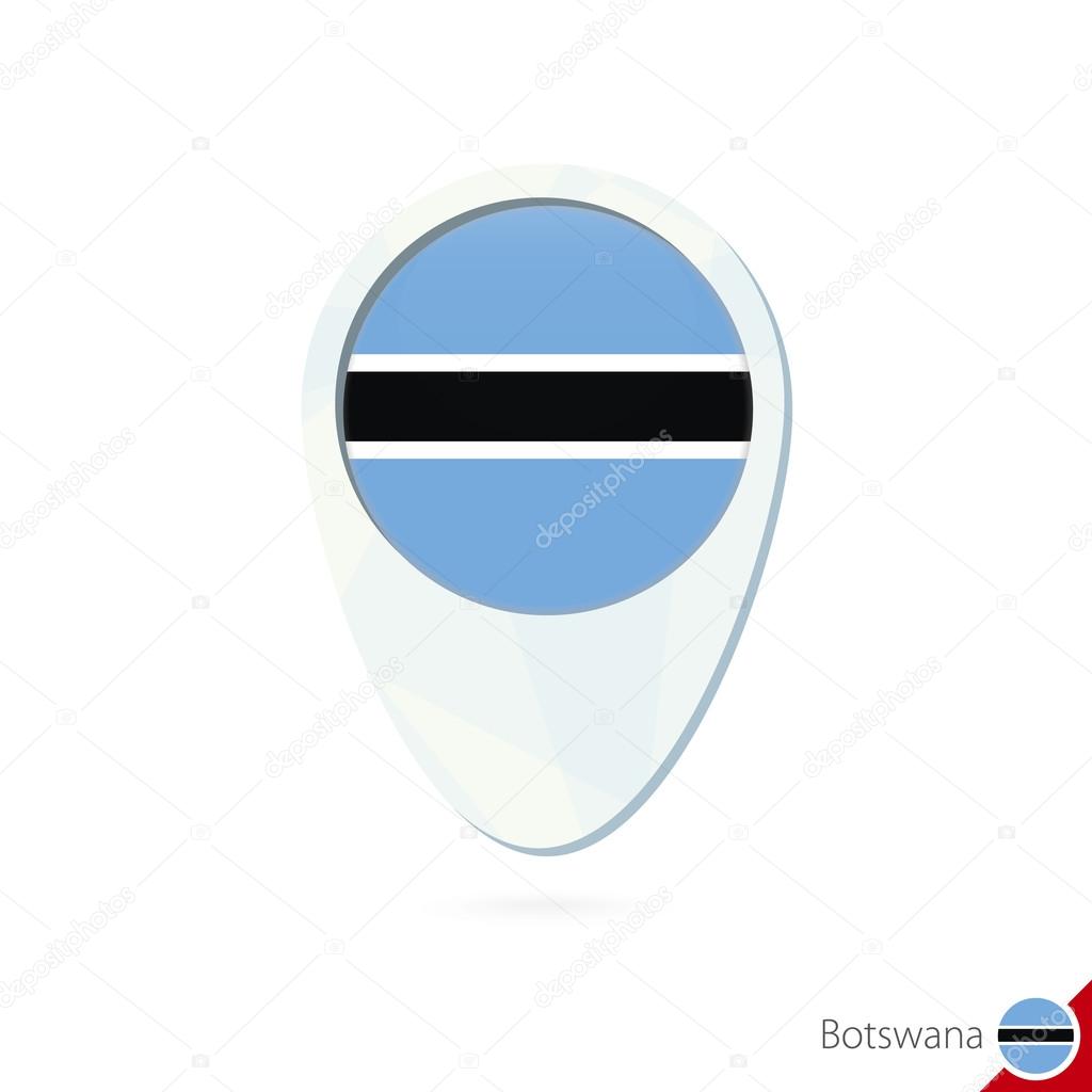 Botswana flag location map pin icon on white background. Stock Vector Image by ©boldg #103688652