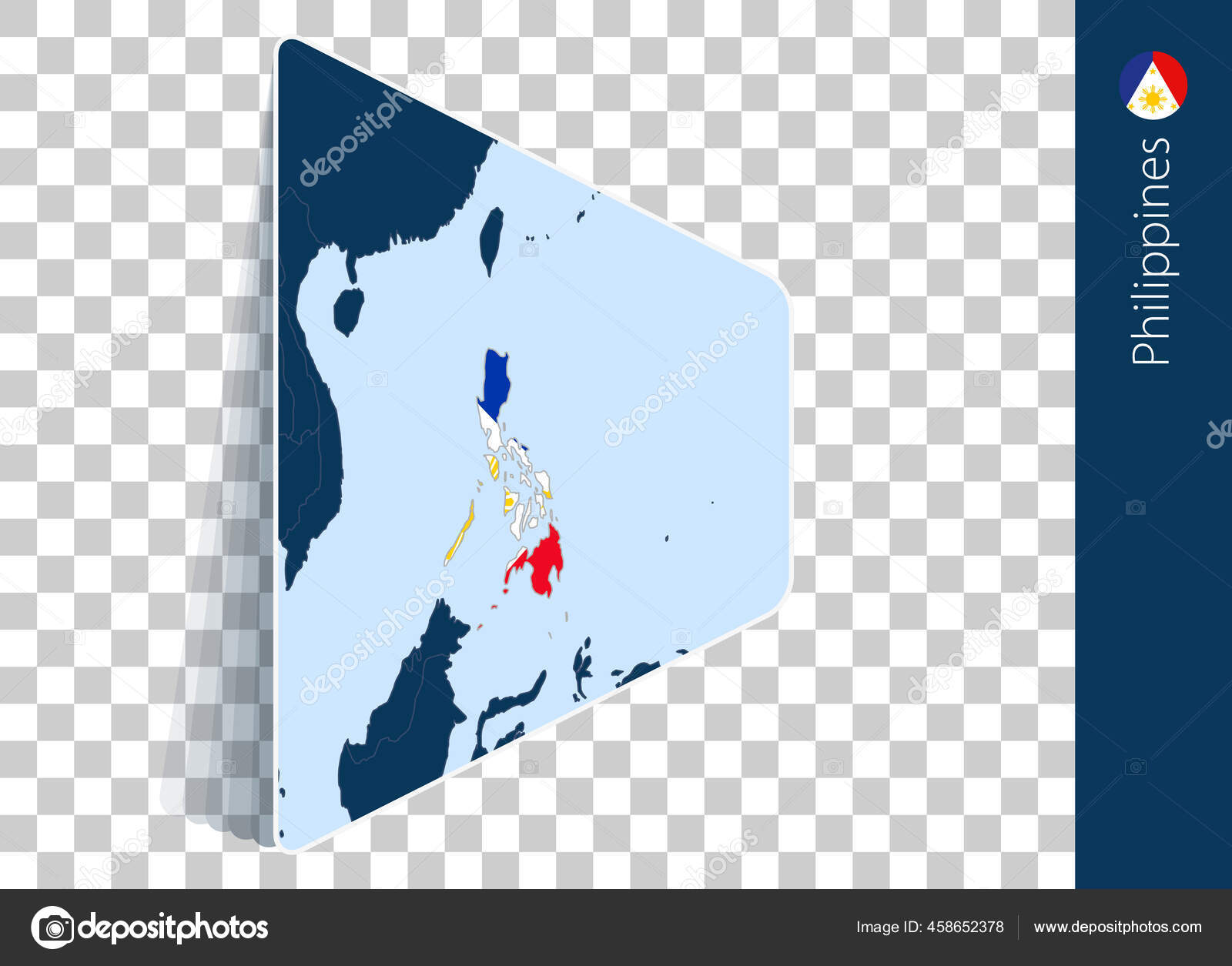 Philippines Map Flag Transparent Background Stock Vector by ©boldg ...