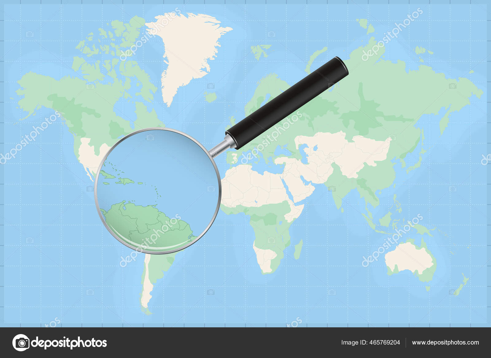 Map World Magnifying Glass Map Saint Vincent Grenadines Stock Vector Image by ©boldg #465769204