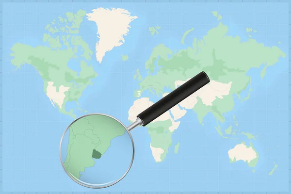 Magnifying Glass Showing Map Paraguay World Map Stock Vector by ©boldg 689507790