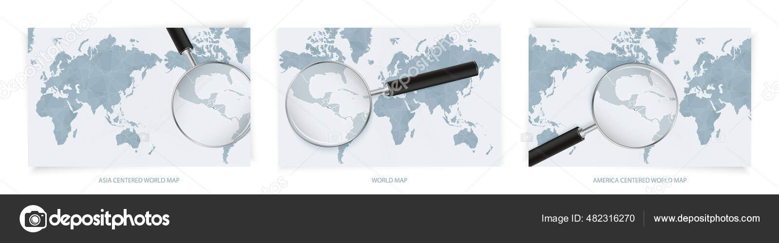 Blue Abstract World Maps Magnifying Glass Map Salvador National Flag Stock Vector by ©boldg ...