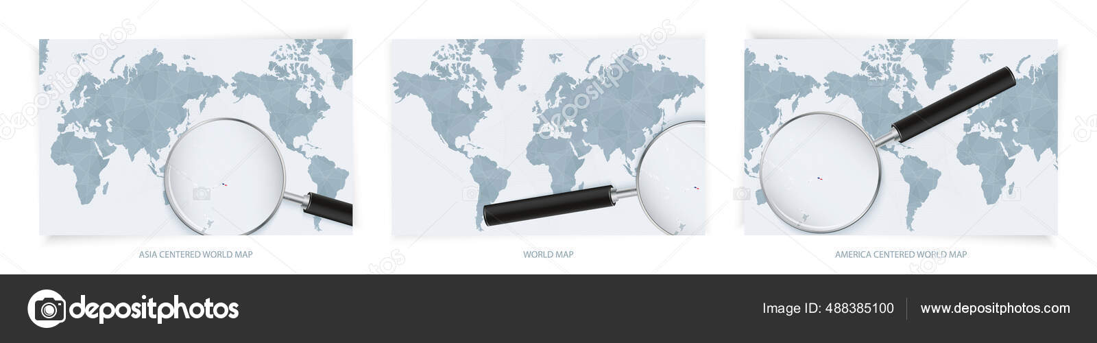 Blue Abstract World Maps Magnifying Glass Map Samoa National Flag Stock Vector by ©boldg 488385100