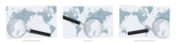 Blue Abstract World Maps Magnifying Glass Map Paraguay National Flag Stock Vector by ©boldg ...