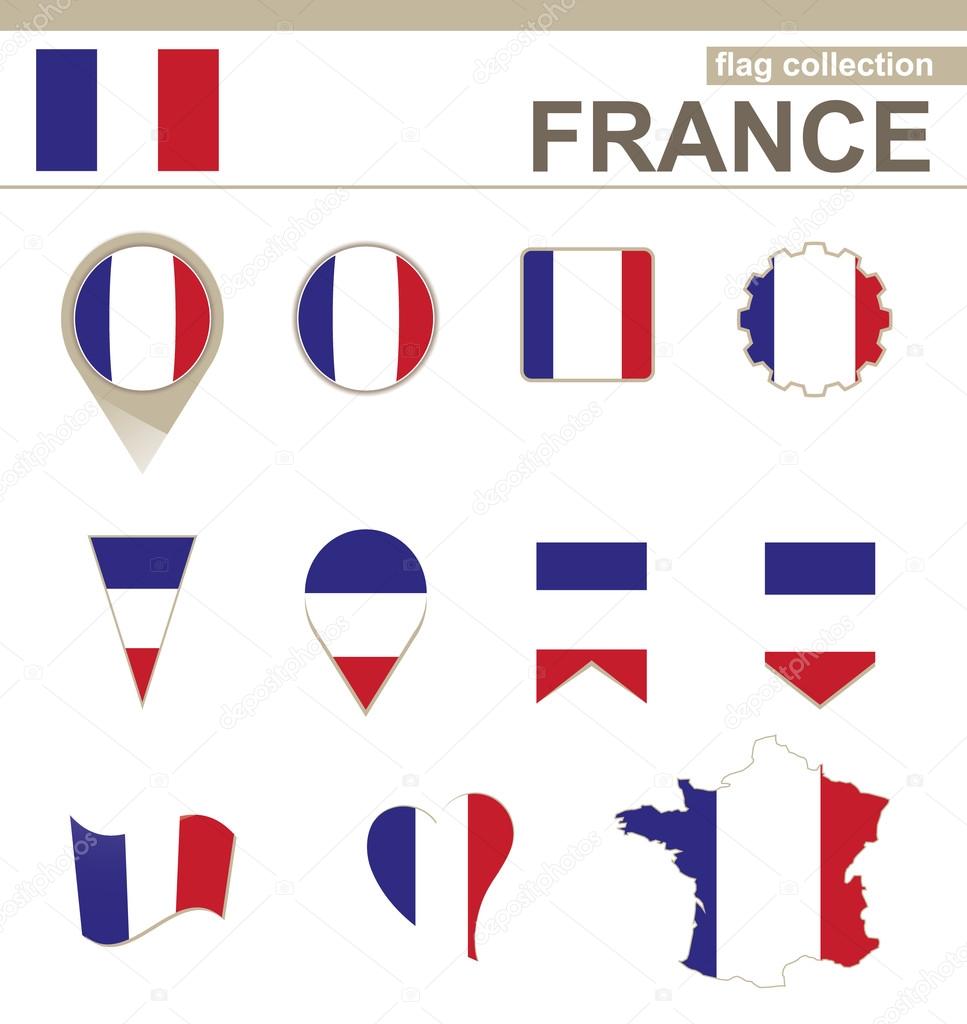 Colección Bandera de Francia Vector de stock #60511999 de ©boldg