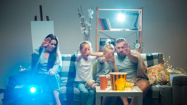 Family watching projector Stock Photos, Royalty Free Family watching ...