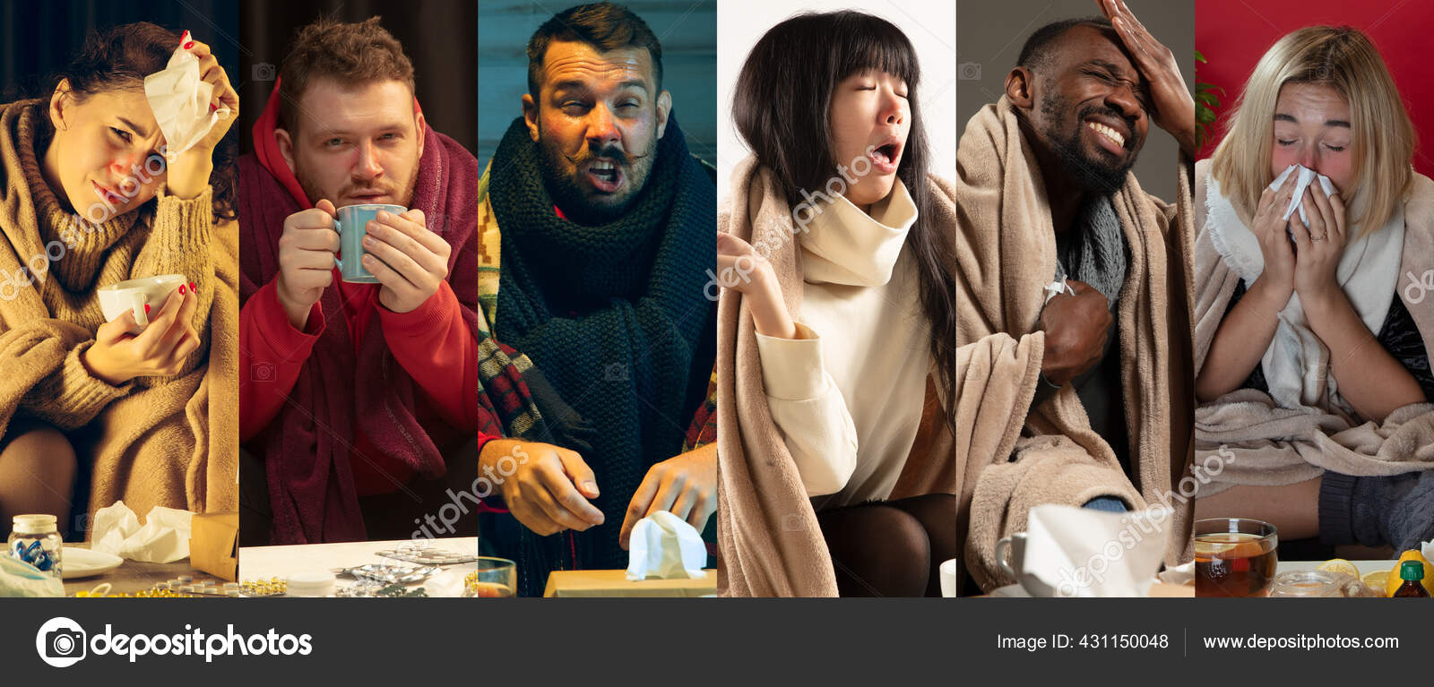 Group Of People Sneezing