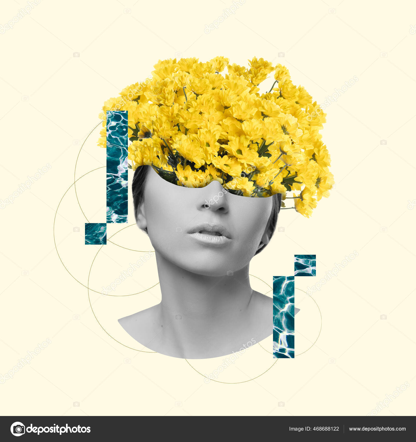 Modern design, contemporary art collage. Inspiration, idea, trendy ...