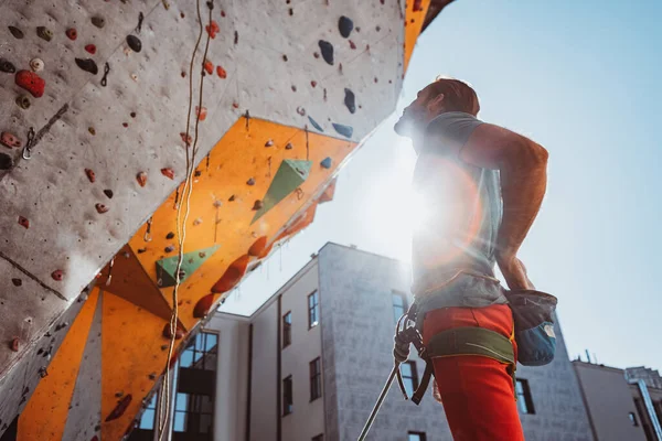 Man climbing building Stock Photos, Royalty Free Man climbing building ...