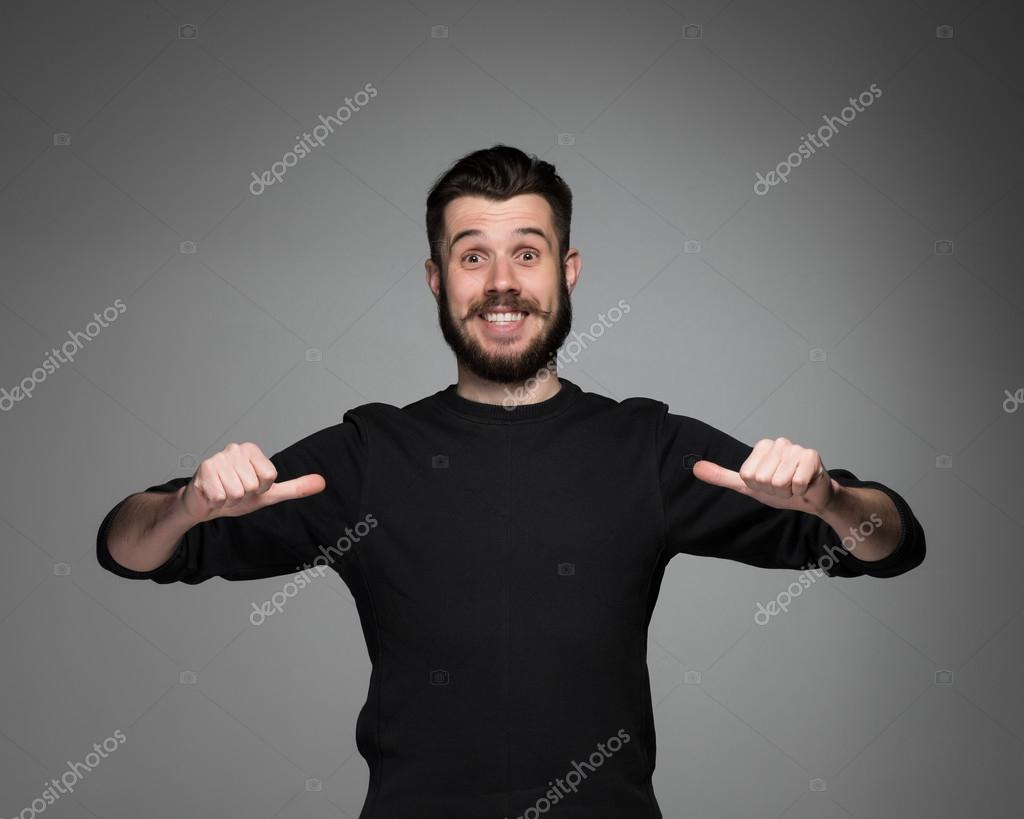 Person Pointing To Himself