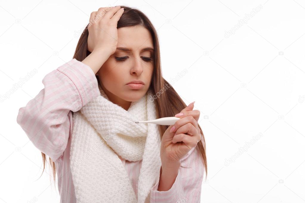 Young sick woman Stock Photo by ©lyashik 100391788