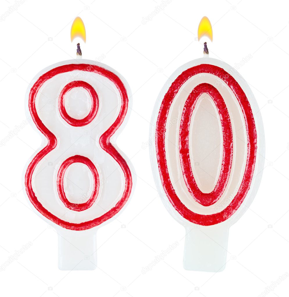 Birthday candles number eighty — Stock Photo © Vladvm #61622903