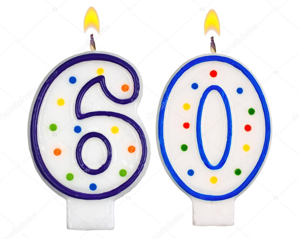 Birthday candles number sixty — Stock Photo © Vladvm #61630787