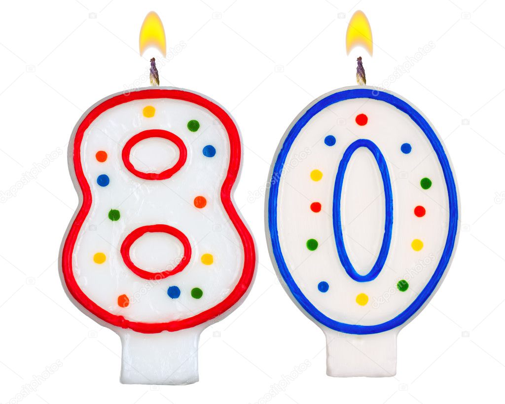 Birthday candles number eighty — Stock Photo © Vladvm #62529399