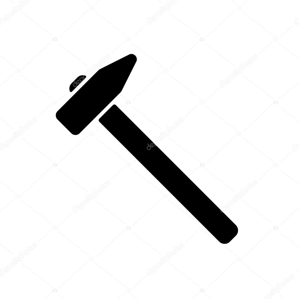 The hammer icon. Hammer symbol. Flat Stock Vector Image by ©Vladvm ...