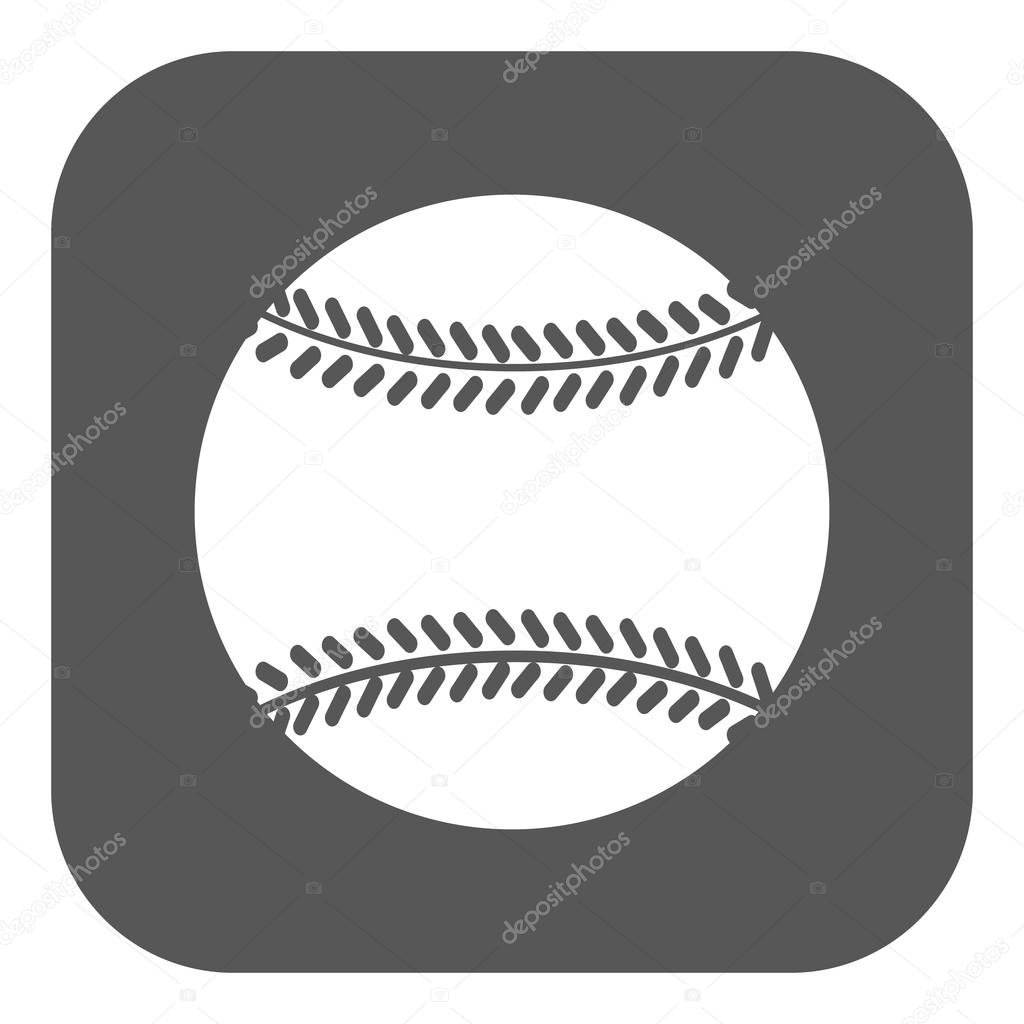 The baseball icon. Game symbol. Flat — Stock Vector © Vladvm #75603875