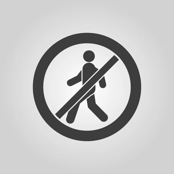 The no entry icon. Disallowed and danger, warning symbol. Flat Stock ...