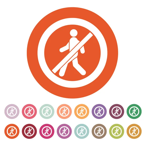 The no entry icon. Disallowed and danger, warning symbol. Flat Stock ...