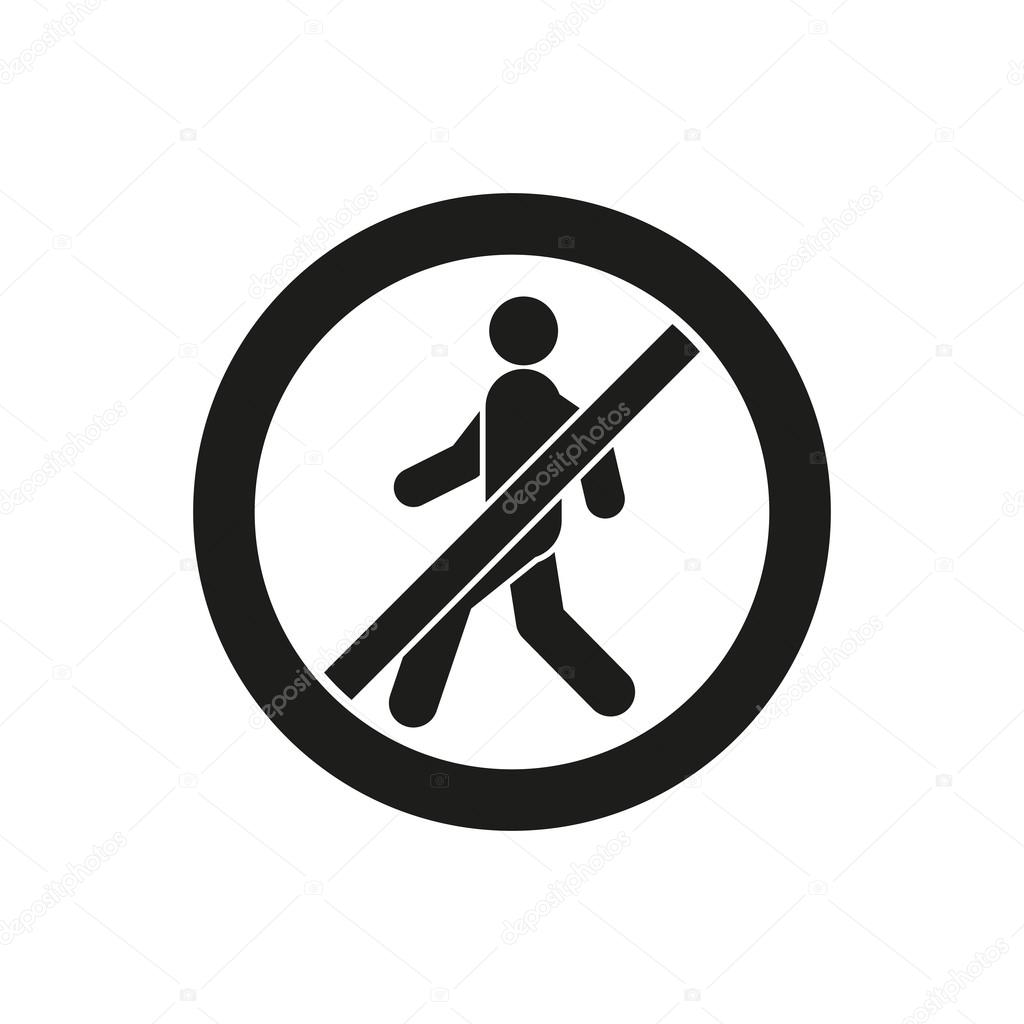 The no entry icon. Disallowed and danger, warning symbol. Flat Stock ...