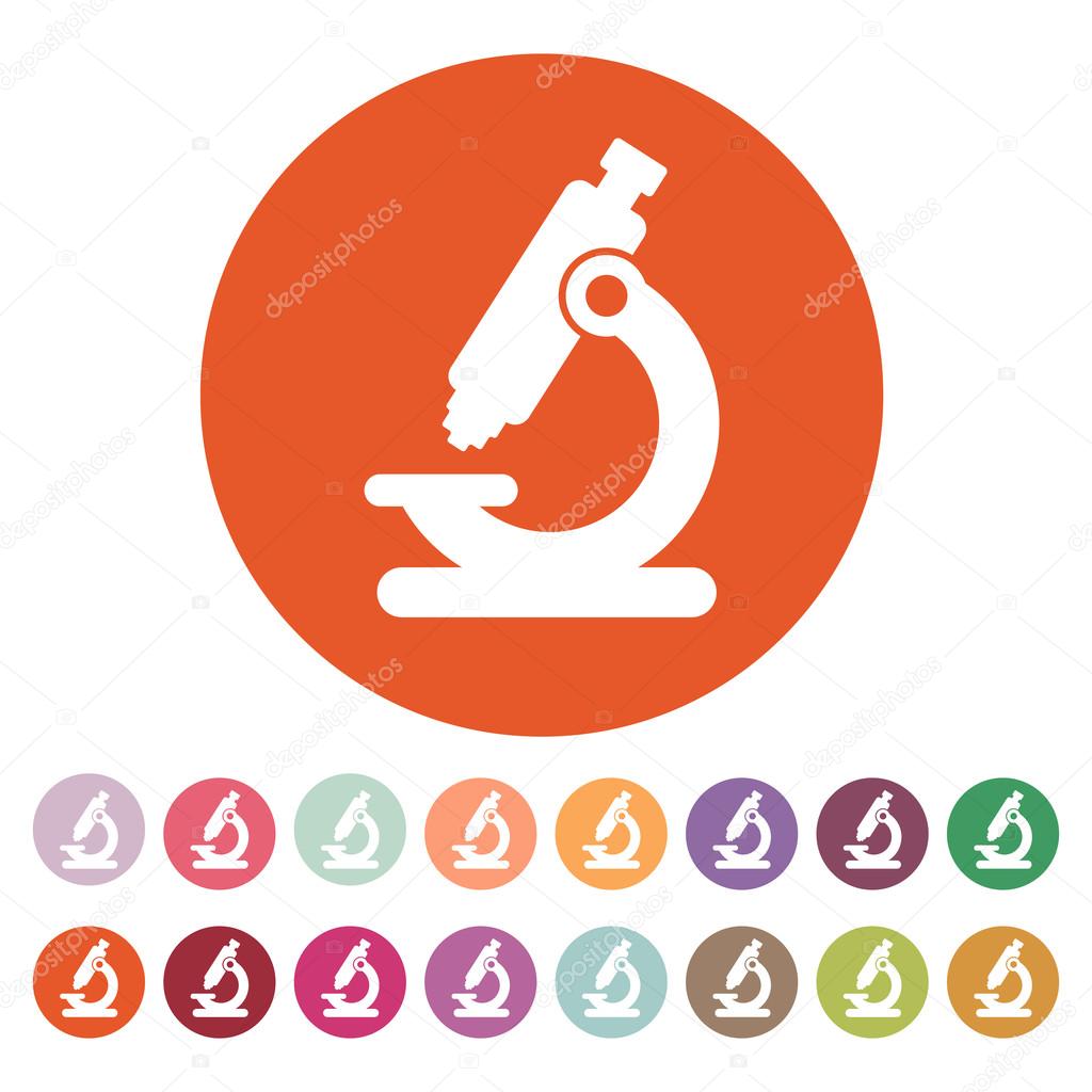 The microscope icon. Medicine and research, laboratory, science symbol ...