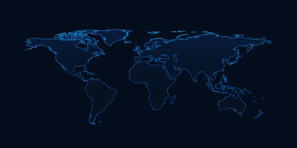 Light blue world map on dark blue background, Elements of this image ...