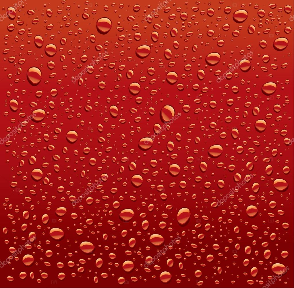 Red Water Drops Background