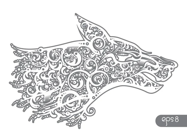 Vlk obrys Vector Art Stock Images | Depositphotos