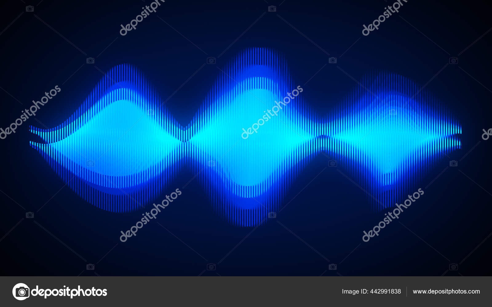 Speaking Sound Wave Lines Illustration Abstract Blue Gradient Motion ...