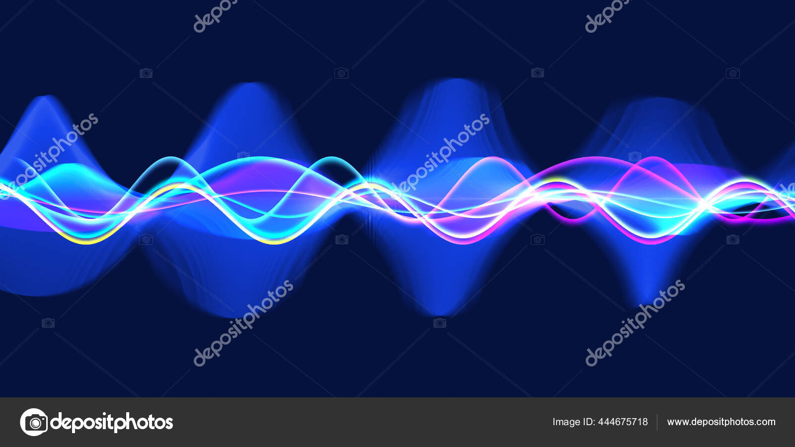 Speaking Sound Wave Lines Illustration Colorful Gradient Motion ...
